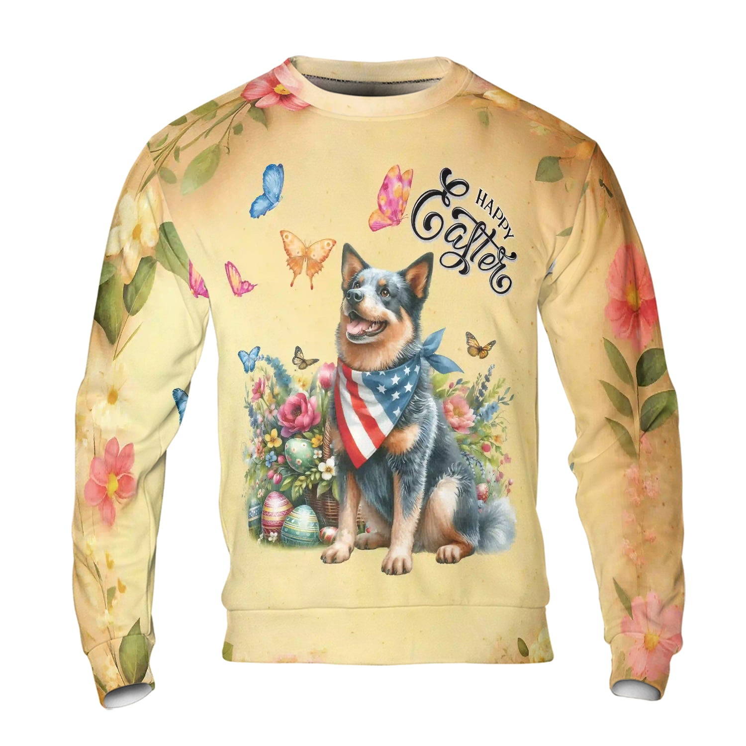 Australian Cattle Dog Celebrates Spring and Enjoys a Happy Easter All ...