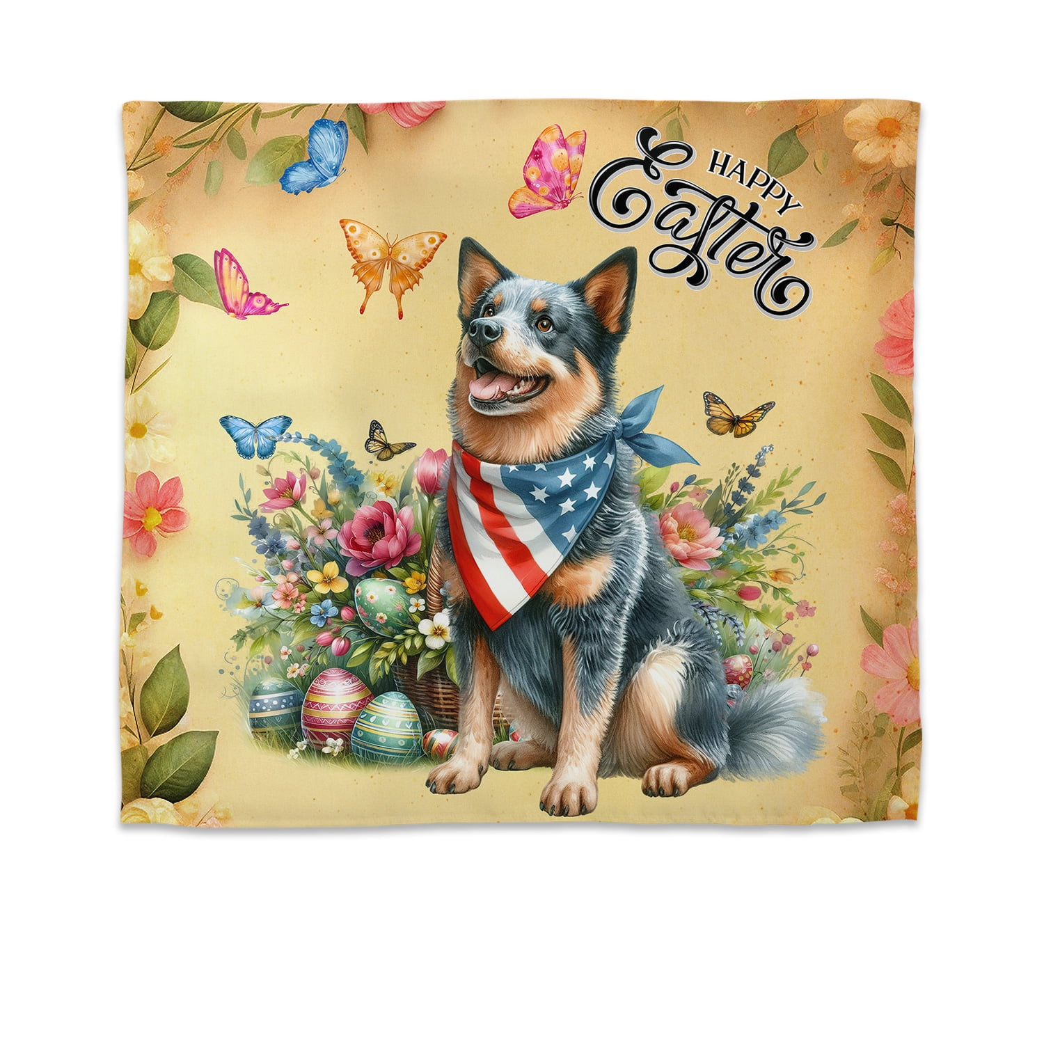 Australian Cattle Dog Celebrates Spring and Enjoys a Happy Easter ...