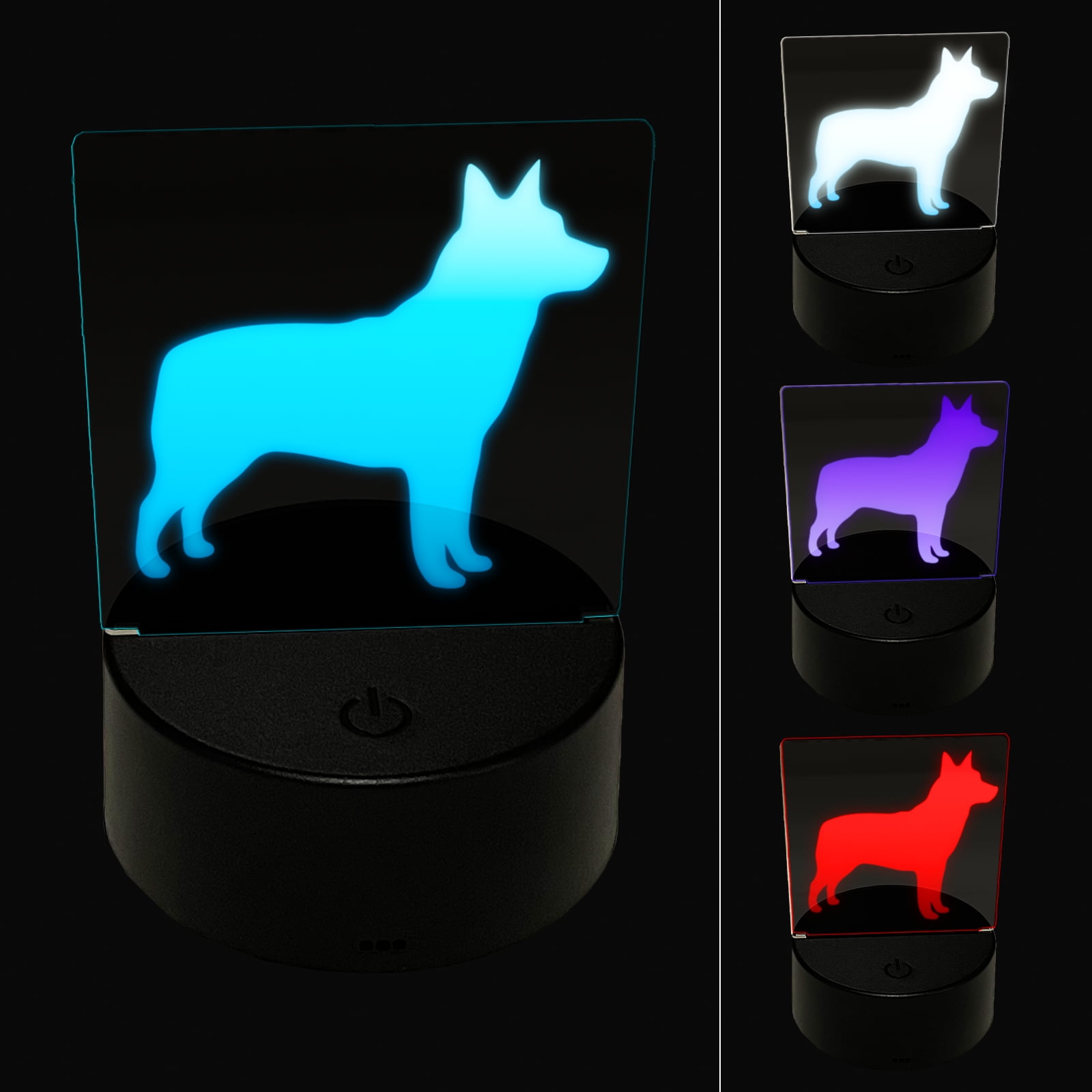 Australian Cattle Dog Solid LED Night Light Sign 3D Illusion Desk ...