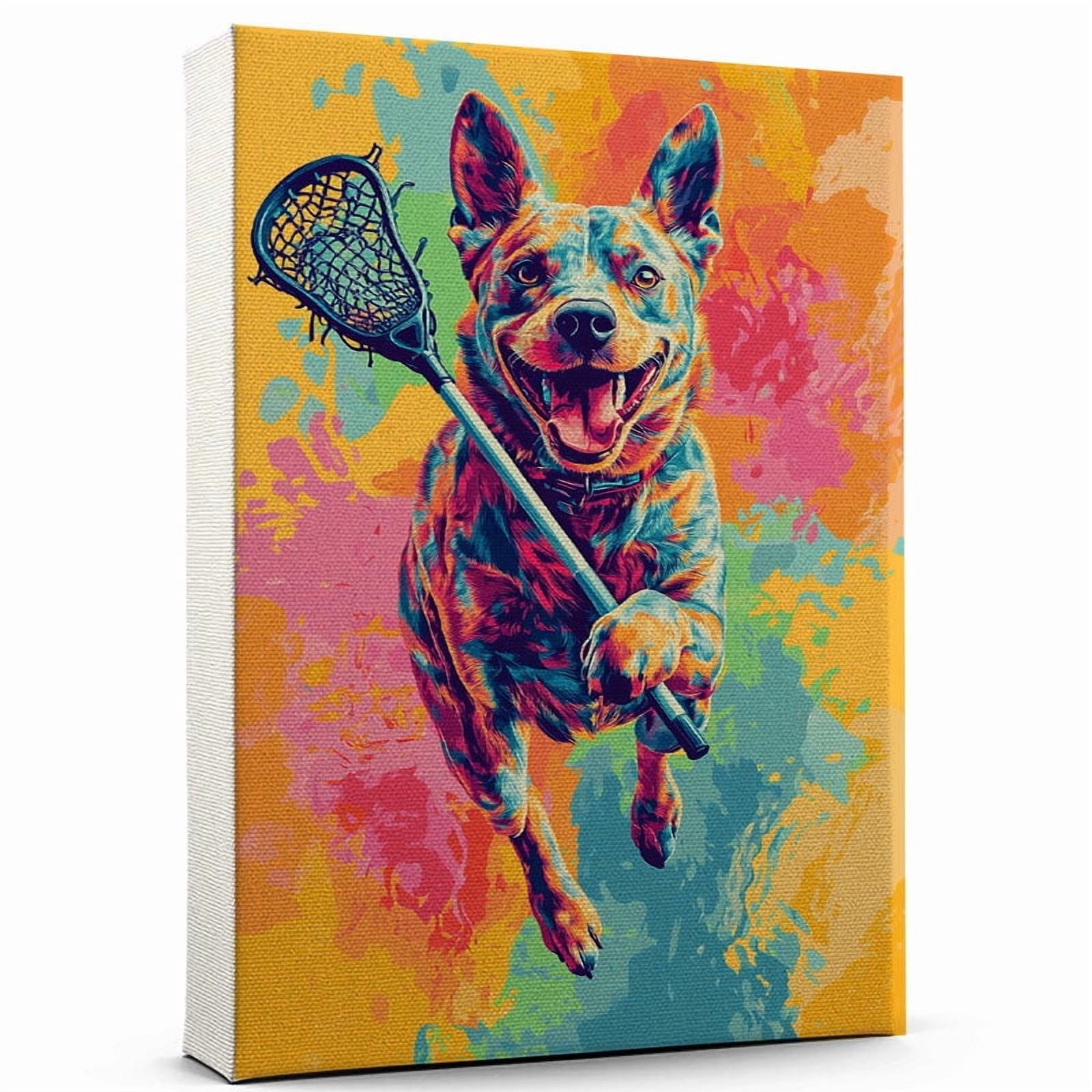 Australian Cattle Dog Stretched Canvas Size 8x12 Lacrosse Canvas – Cute ...