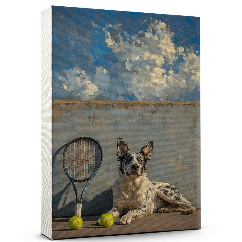 Australian Cattle Dog Stretched Canvas Size 8x12 Tennis Canvas – Funny ...