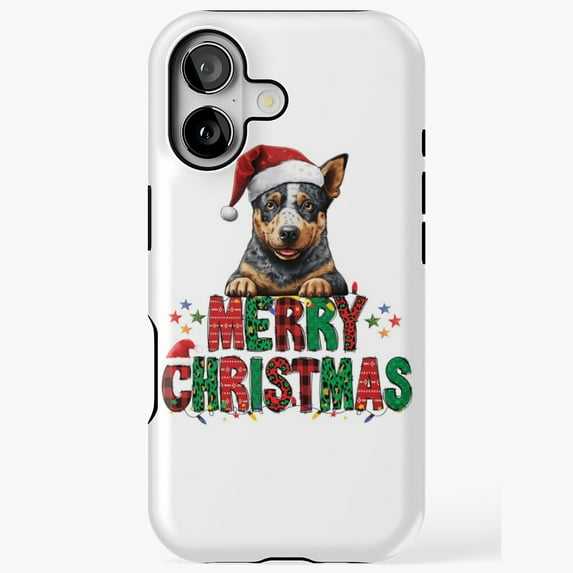 Australian Cattle Xmas Dog Case for iPhone 11 12 13 14 15 16 17 Pro Max ...