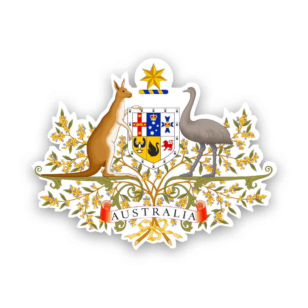 Australian Coat of Arms Sticker Decal - Self Adhesive Vinyl ...