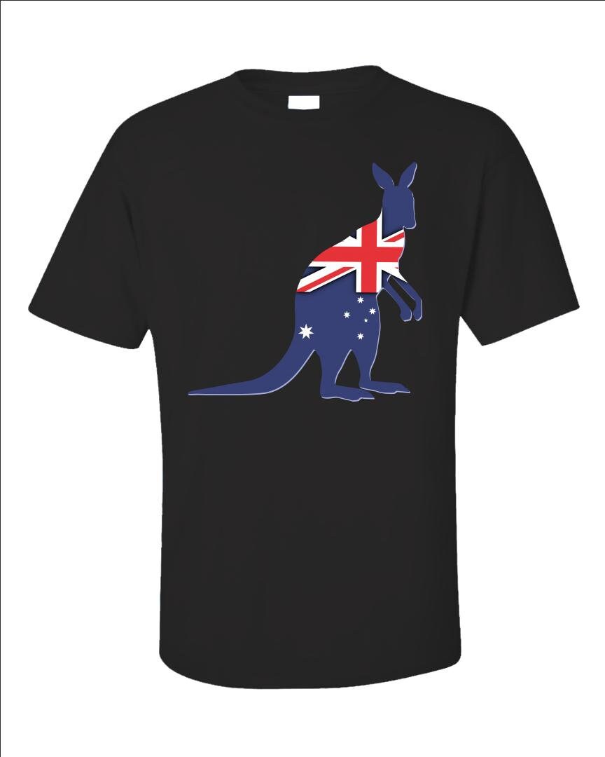 Australian Flag Kangaroo T-Shirt for Patriotic Aussie Lovers - Walmart.com