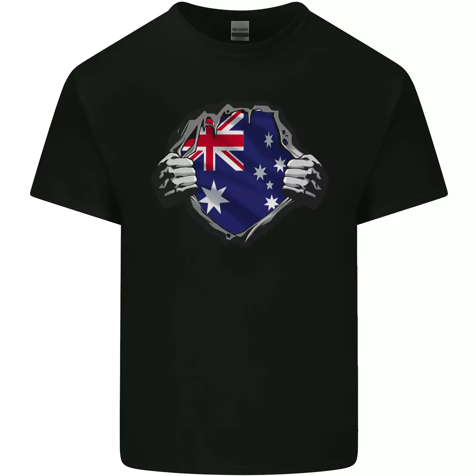 Australian Flag Ripped Funny Australia and Day and Gym Unisex T-Shirt ...
