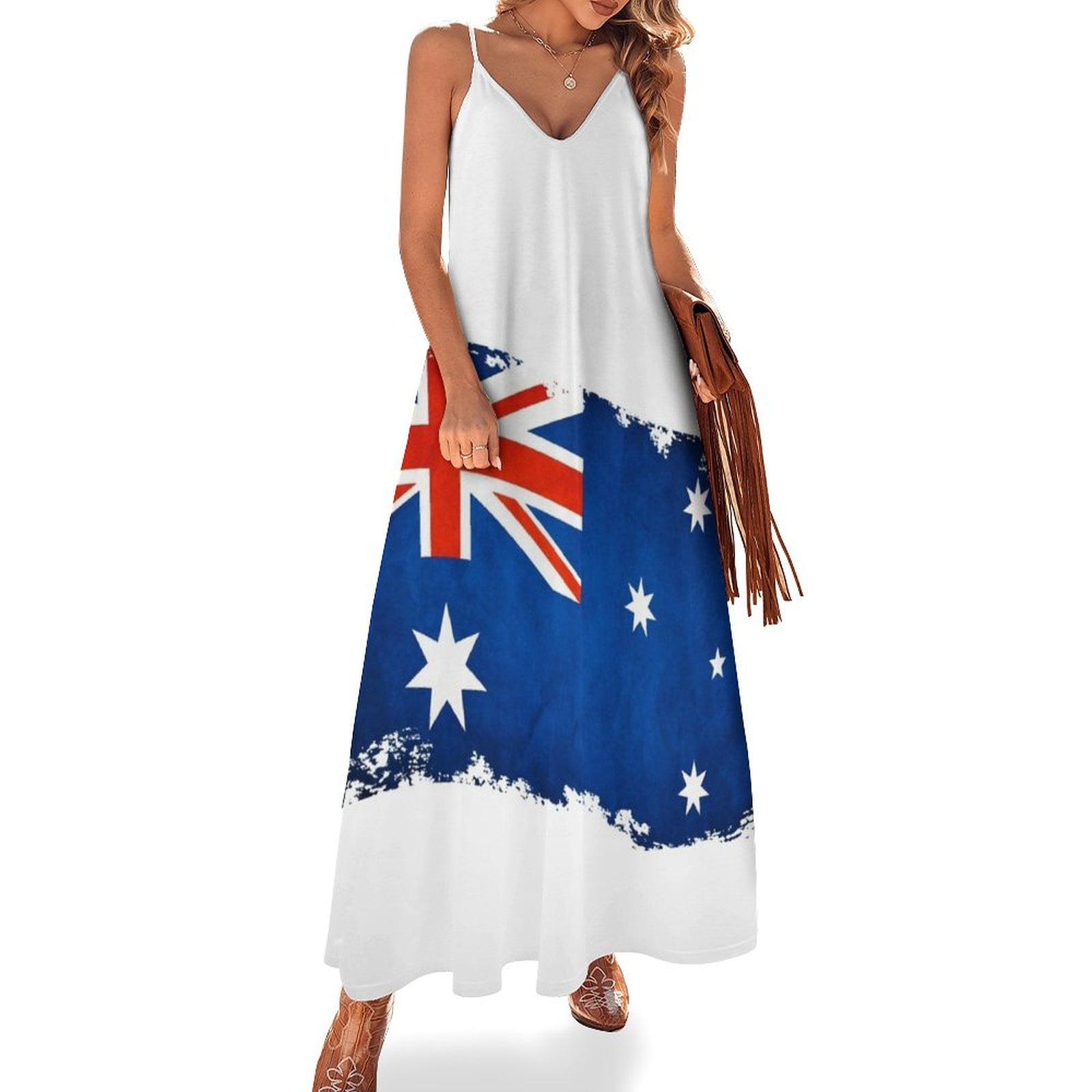 Australian Flag Sleeveless Dress summer dresses ladies 2024 Party ...