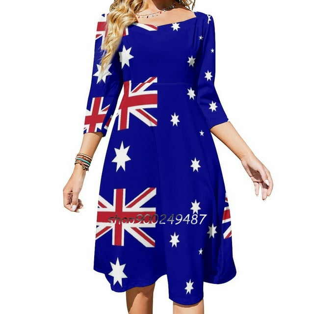 Australian Flag-Standard Colors Sweet Elegant Dress Women Korean Kawaii ...