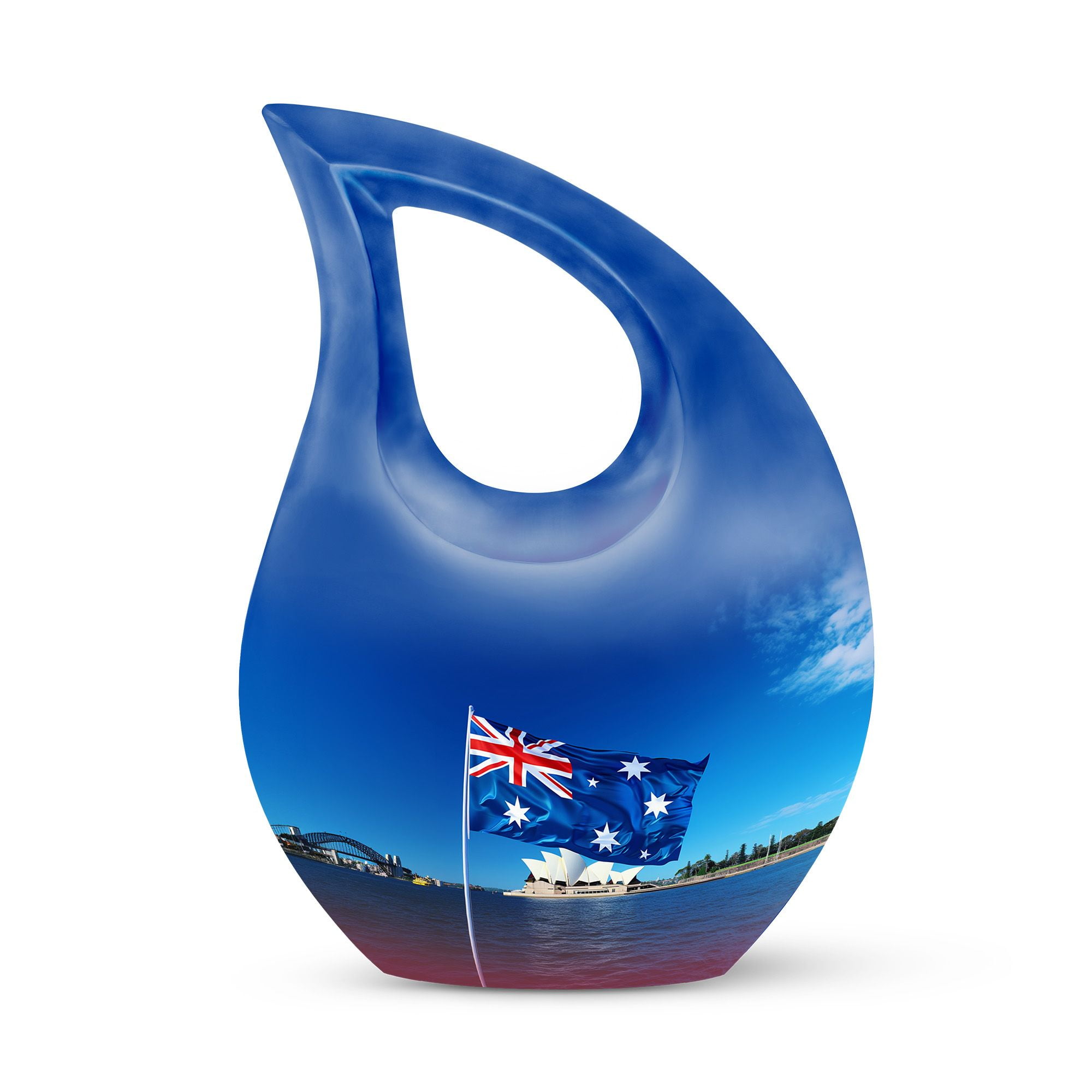 The Australian Flag Over Urn - Cremation Containers For Humans - Urn ...