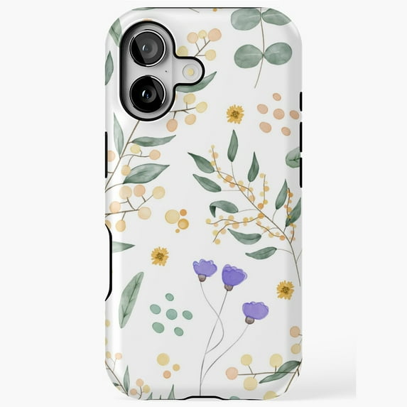 Australian Flora Golden Wattle Flower Seamless Pattern Case iPhone 17 ...