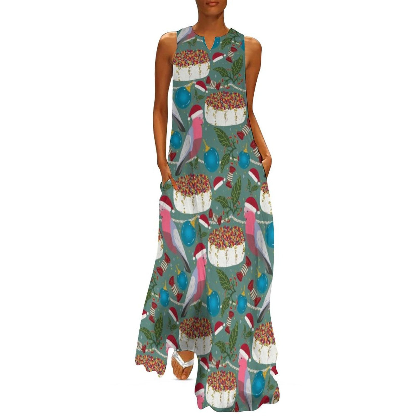 Australian Gallah Parrot Cockatoo Long Dress birthday dress summer ...