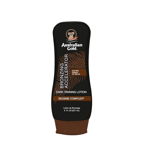 Australian Gold Dark Tanning Accelerator Lotion With Bronzer, 8 Ounce ...