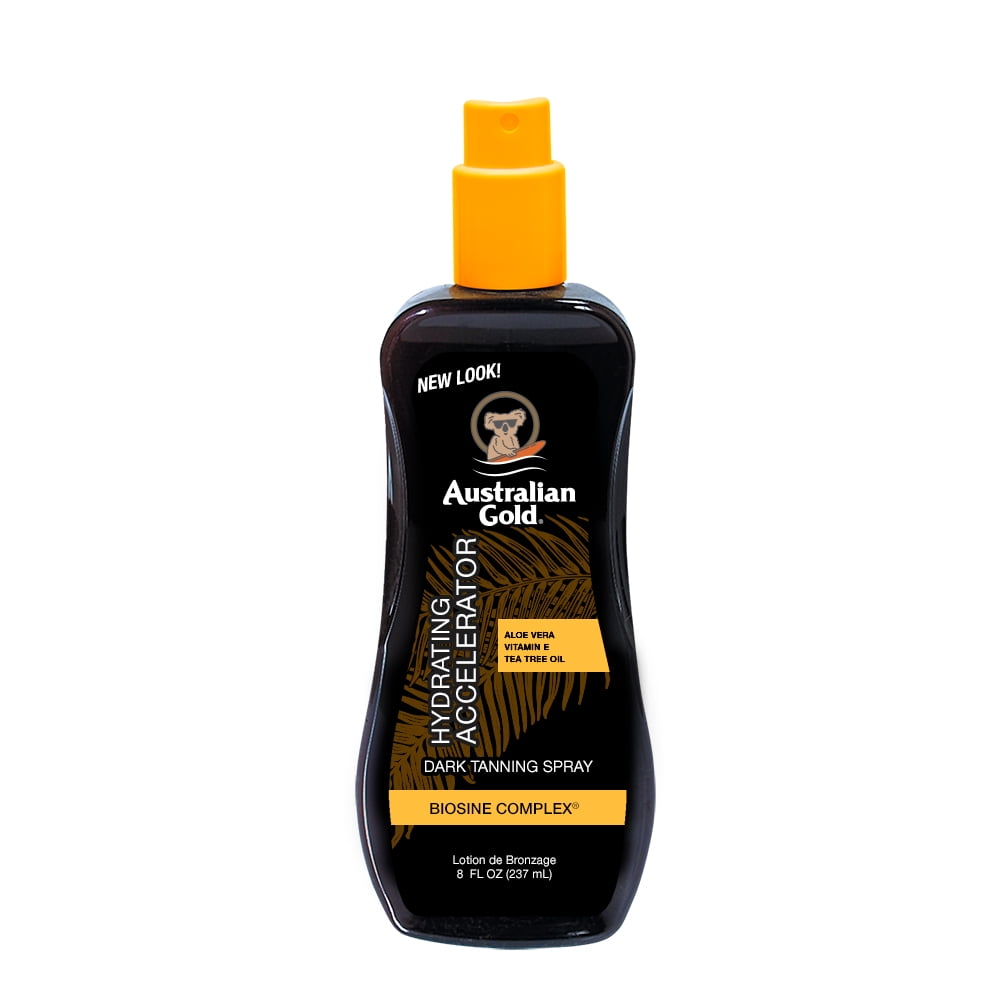 Australian Gold Dark Tanning Accelerator Spray, 8 fl oz Tanning Gel ...