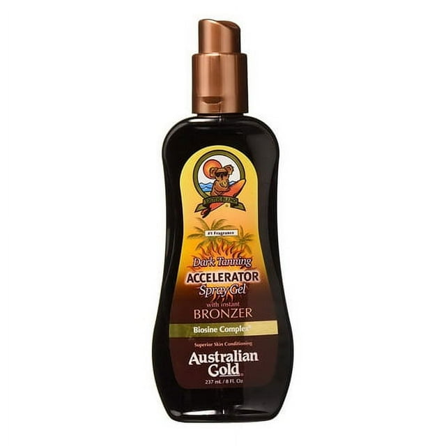Australian Gold Dark Tanning Accelerator Spray Gel With Bronzer, 8 Oz ...