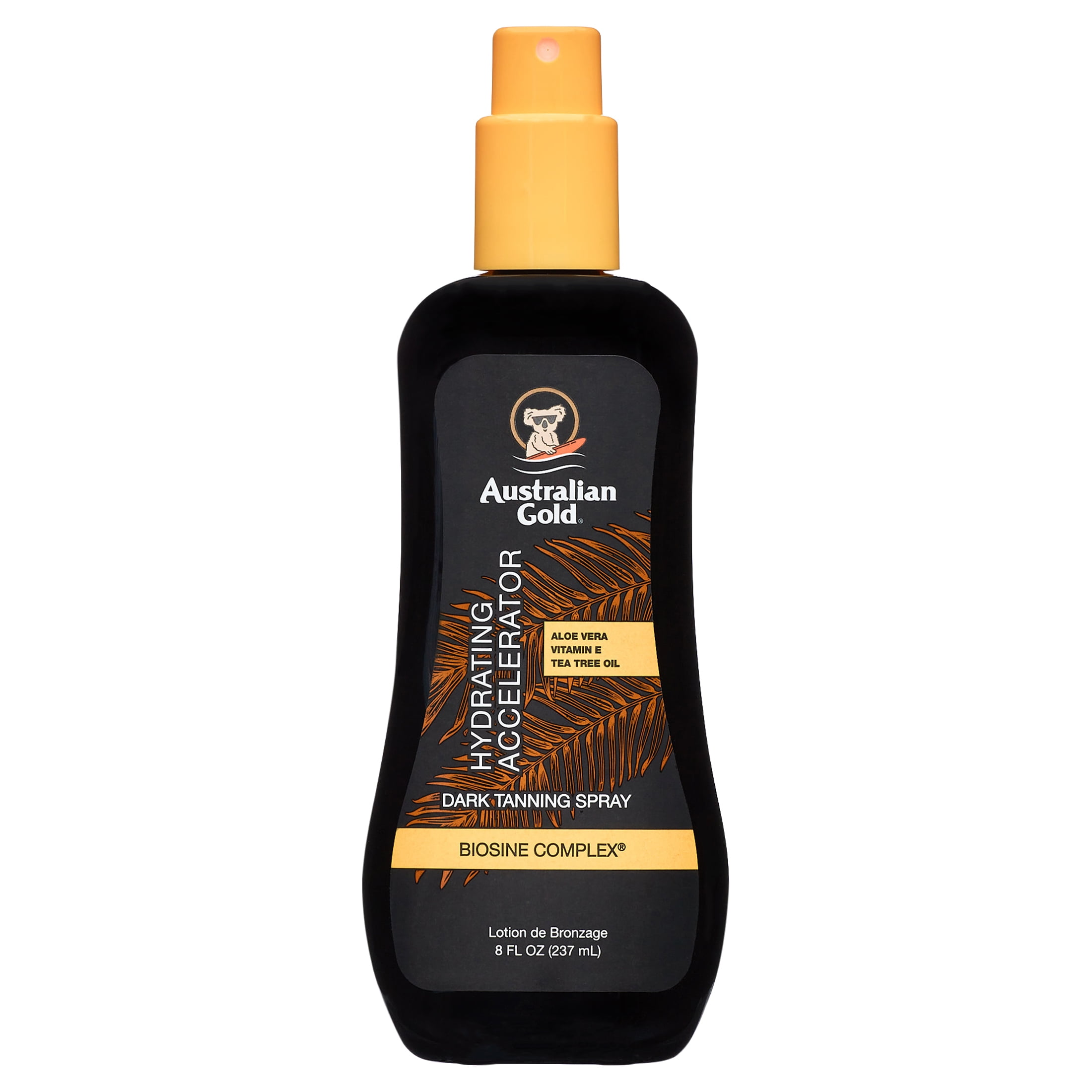 Dark Tanning Accelerator Spray Australian Gold, 8 fl oz Tanning Oil ...