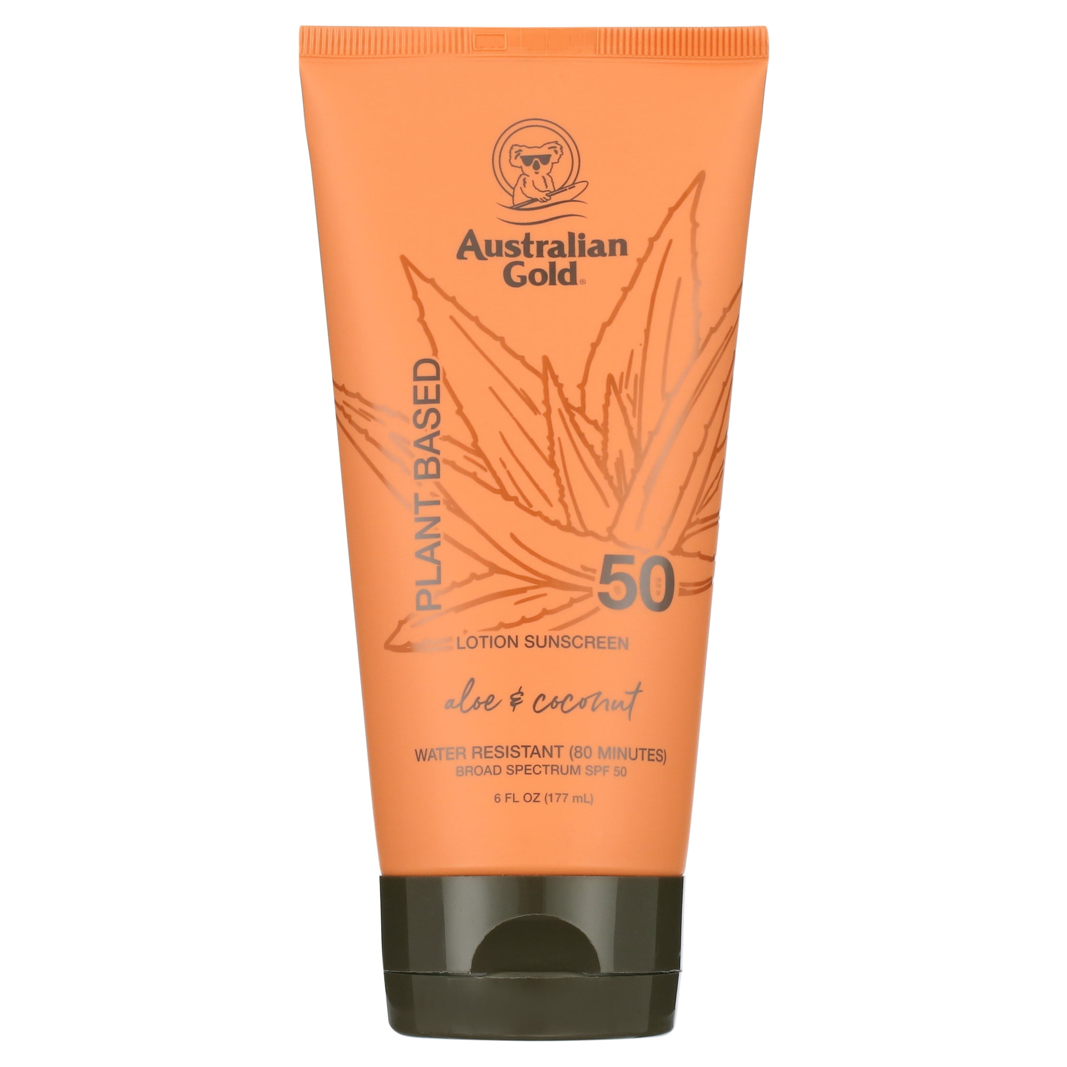 Australian Gold Plant Based Lotion Sunscreen, Aloe & Coconut, SPF 50 ...