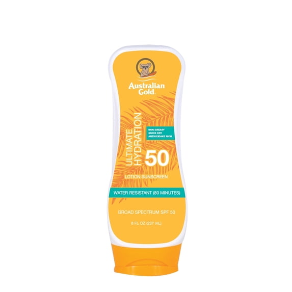 Australian Gold, SPF 50 Lotion, 8 fl oz, Broad Spectrum Sun Protection ...