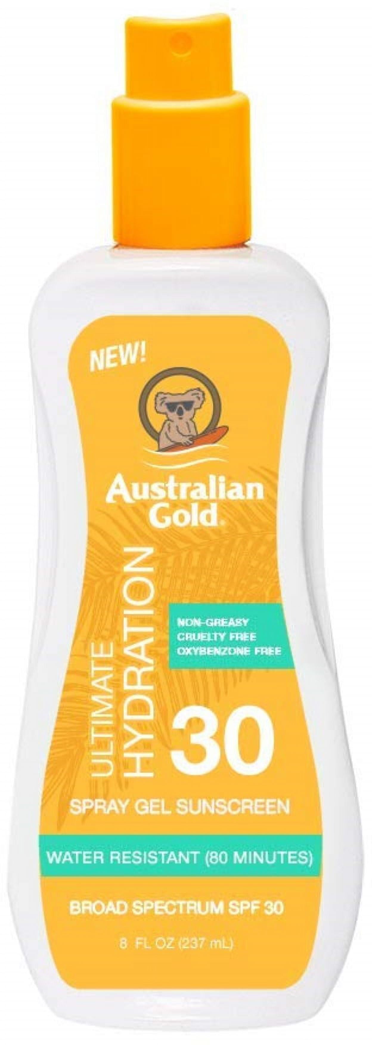 Australian Gold Spray Gel Sunscreen SPF 30 8 oz (Pack of 6) - Walmart.com
