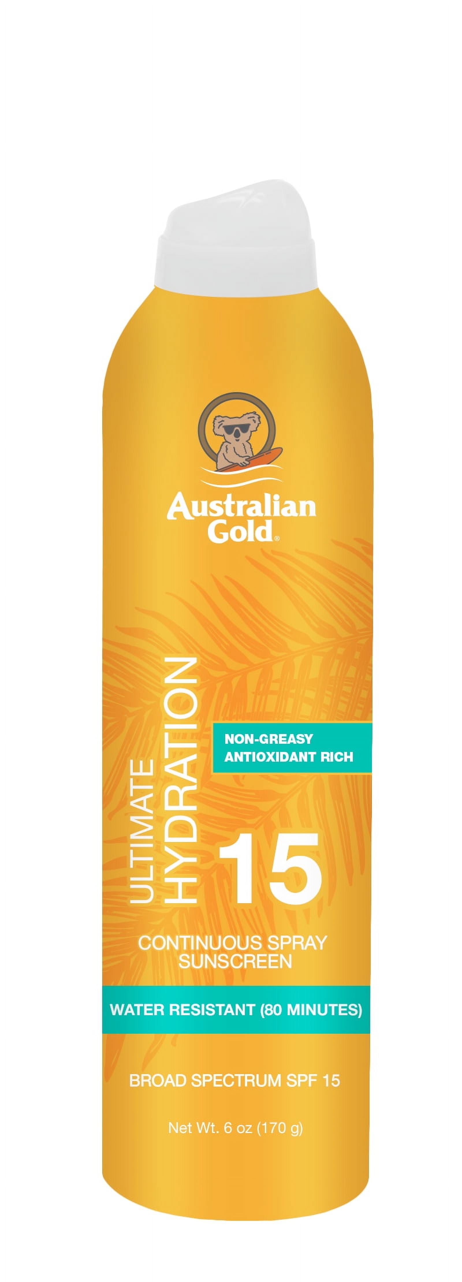 Australian Gold Ultimate Hydration, SPF 15, Continuous Spray Sunscreen ...
