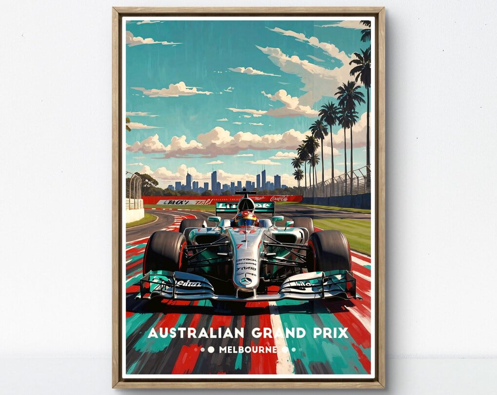 Australian Grand Prix Poster – Iconic Formula 1 Racing Scene In ...