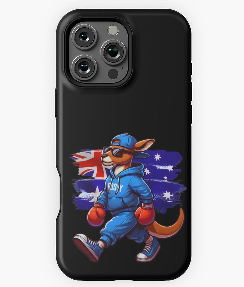 Australian Kangaroo Boxing Animal Phone Case for iPhone 16 15 14 13 12 ...
