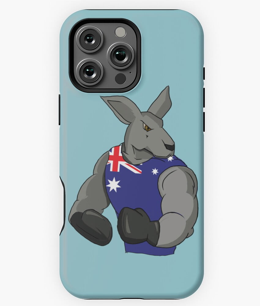 Australian Kangaroo Boxing Fighter Phone Case for iPhone 16 15 14 13 12 ...