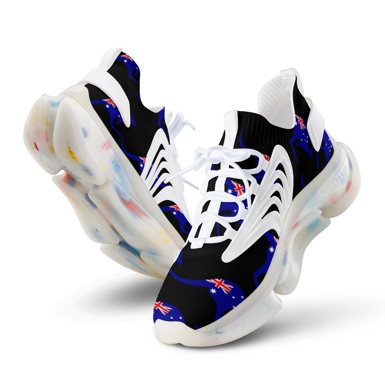 Australian Kangaroo Flag Blue Walking Shoes for Men Woman Lightweight ...