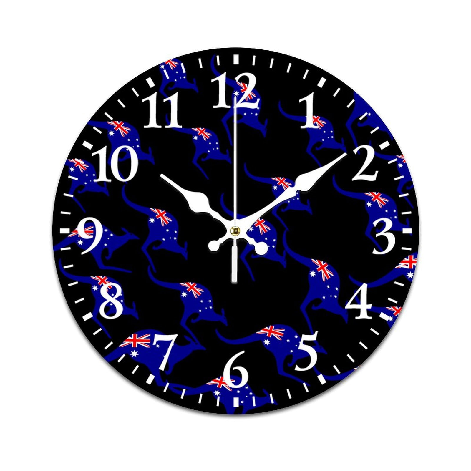 Australian Kangaroo Flag Blue Wall Clock Modern Design Clocks Wall ...