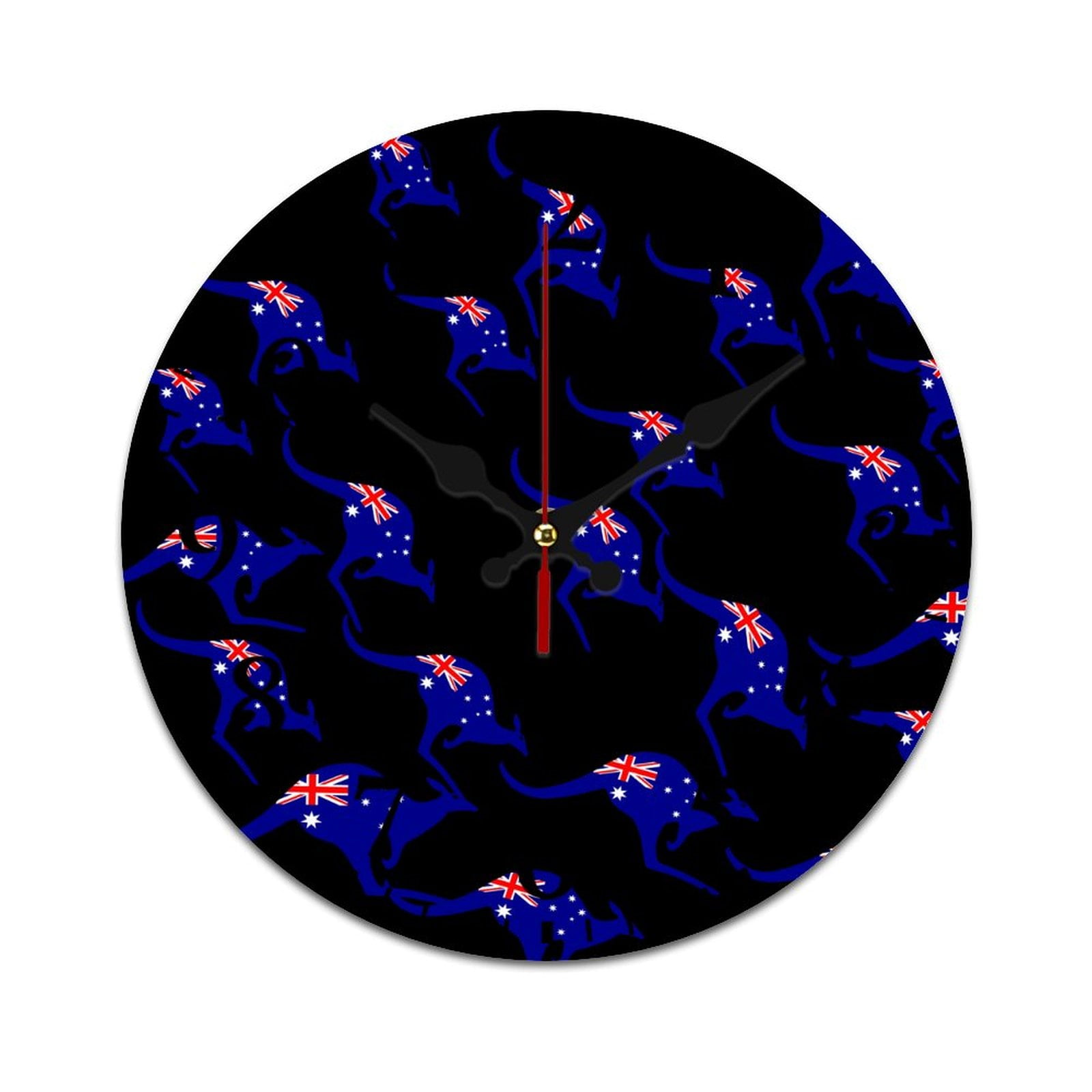 Australian Kangaroo Flag Blue Wall Clock Modern Design Clocks Wall ...