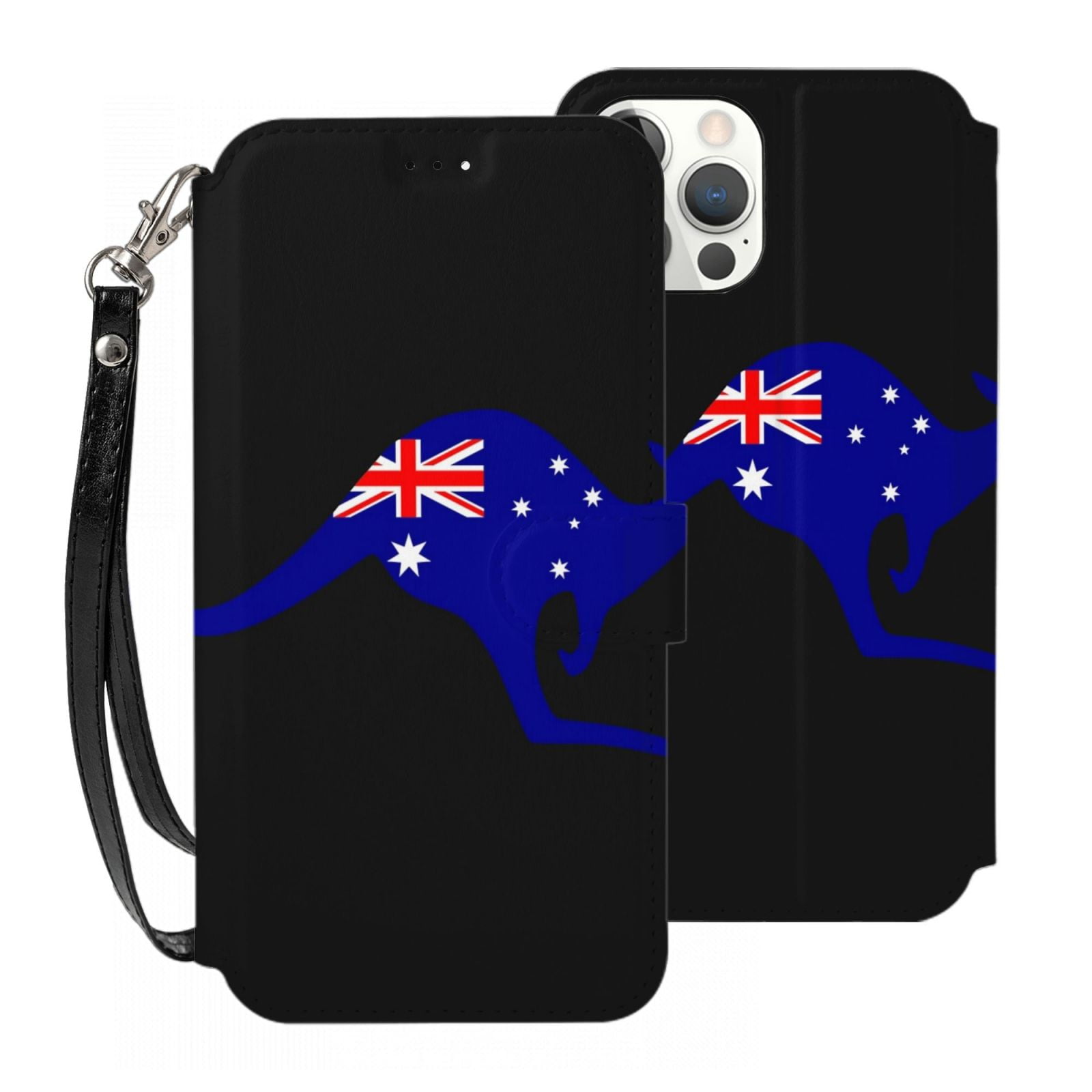 Australian Kangaroo Flag Leather Wallet Phone Case Wallet Case for ...
