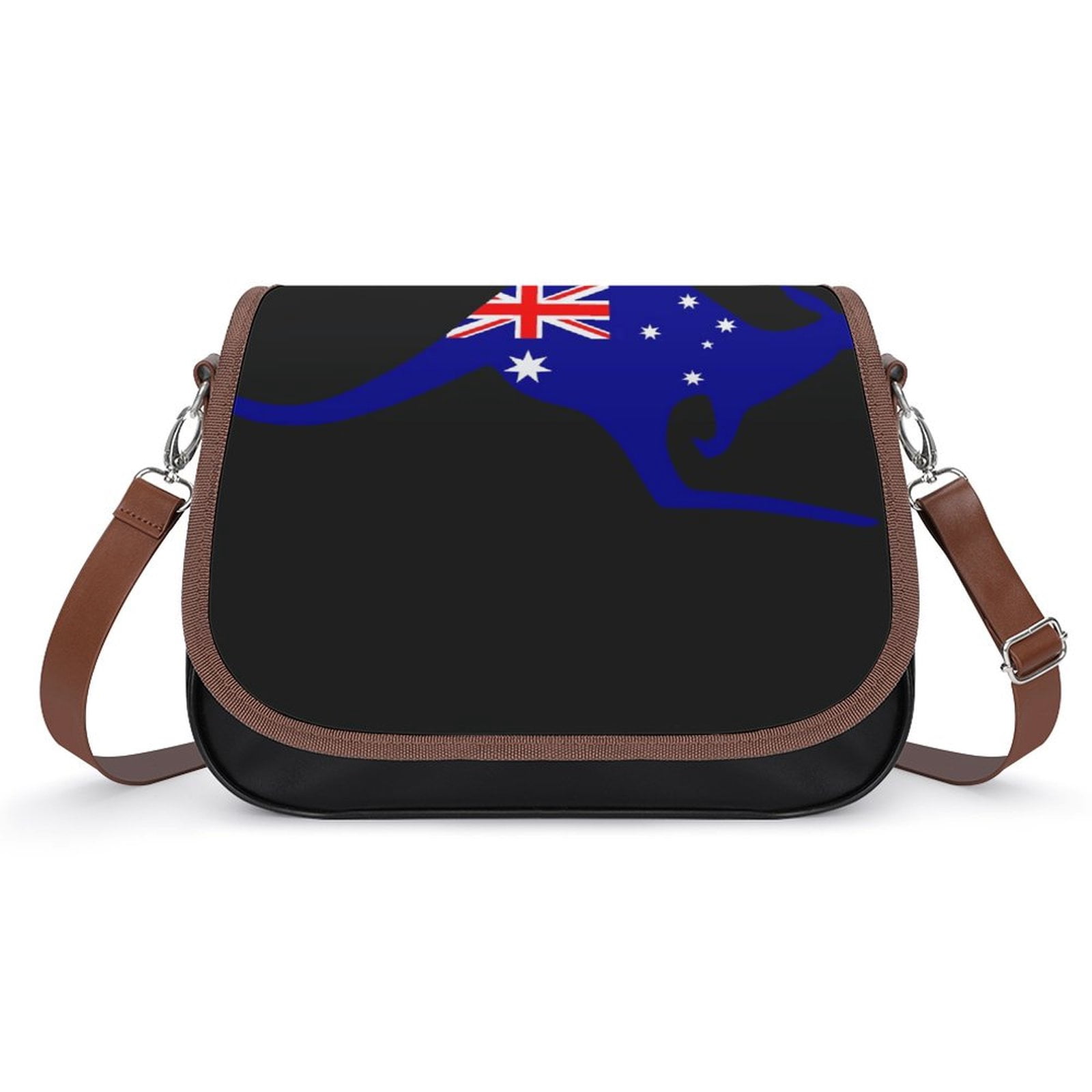 Australian Kangaroo Flag Vintage Crossbody Bag for Women Medium Leather ...