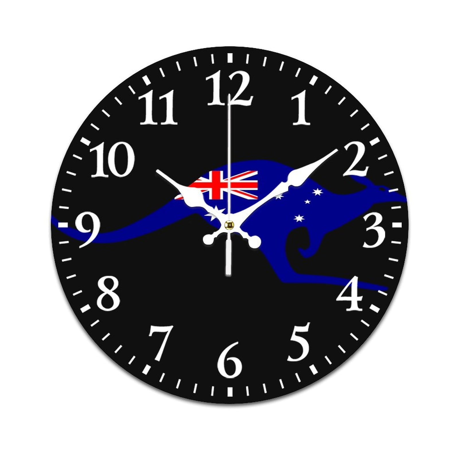 Australian Kangaroo Flag Wall Clock Modern Design Clocks Wall Hanging ...