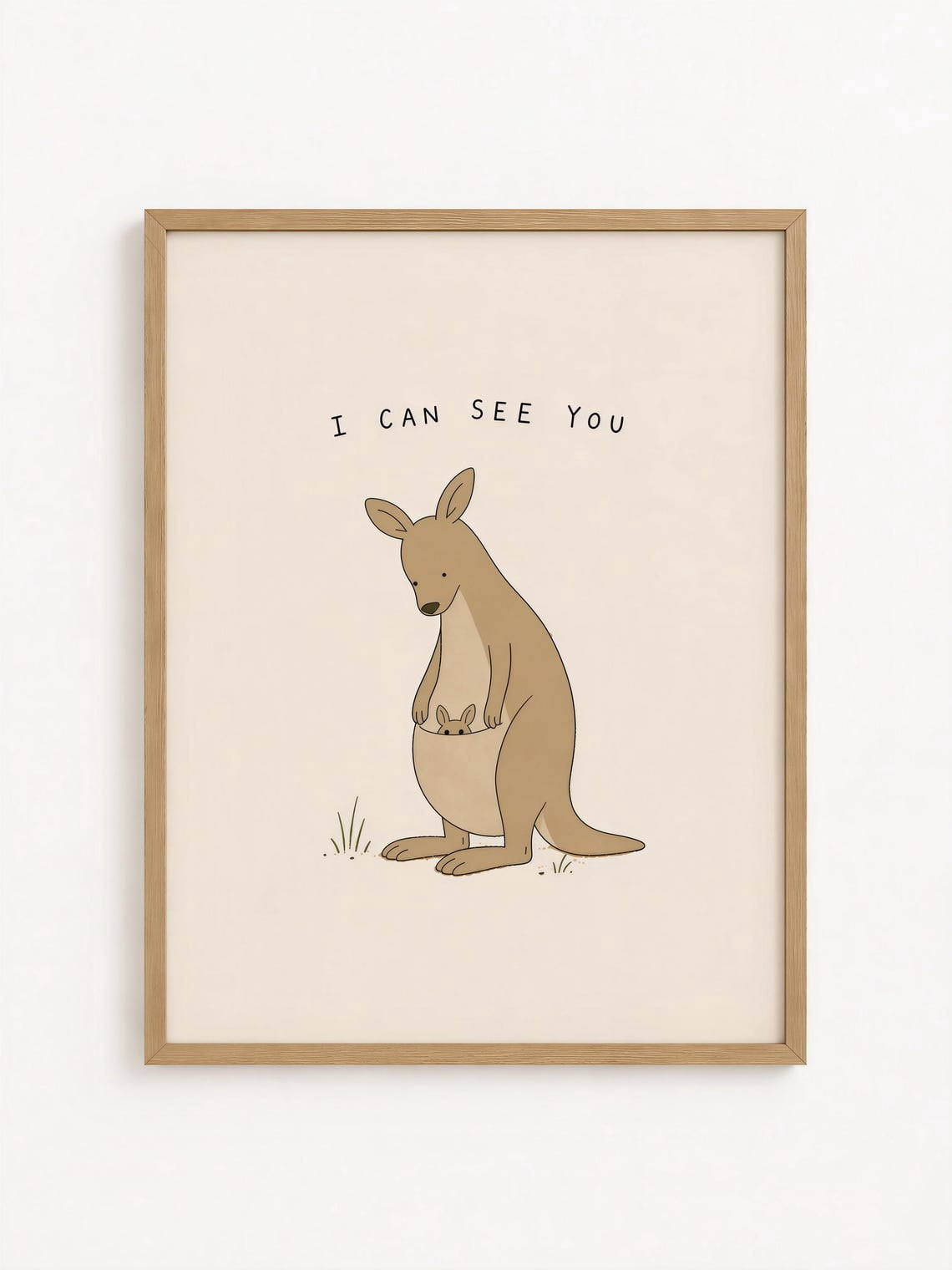 Australian Kangaroo Nursery Print, Animal Wall Art, Unframed Paper ...