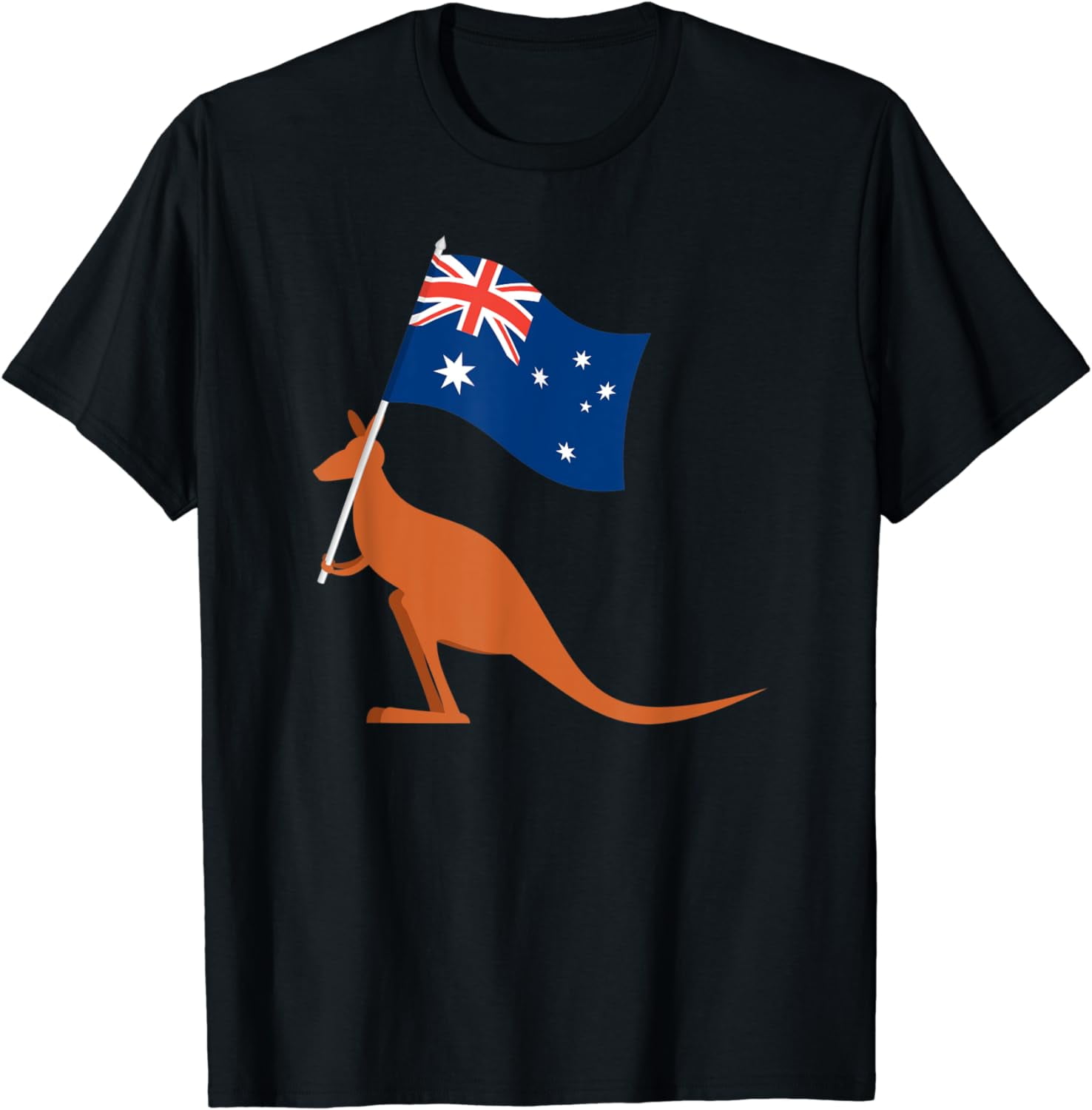 Australian Kangaroo with Australia Flag - Aussie Souvenir T-Shirt ...