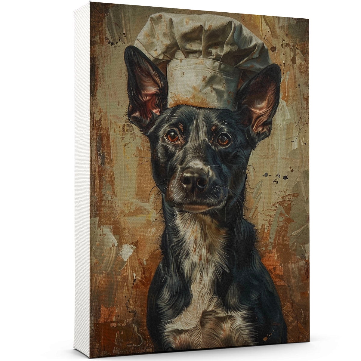 Australian Kelpie Dog Chef Poster, Australian Kelpie Dog Cooking Food ...