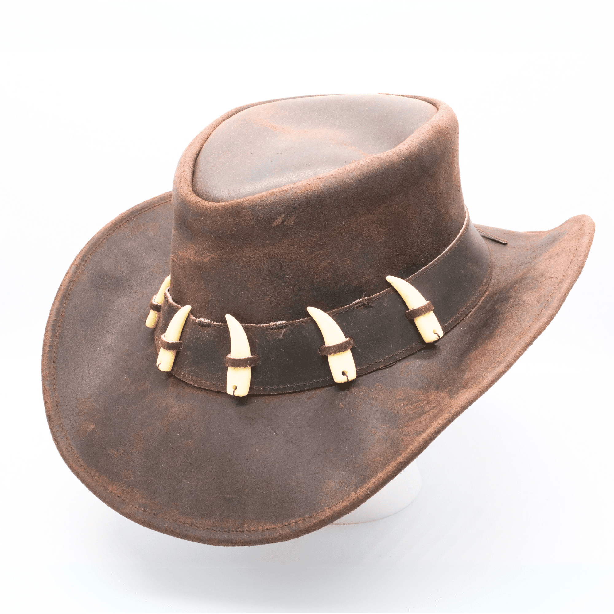 Australian Leather Hat with Crocodile Band Teeth - Dundee Style ...
