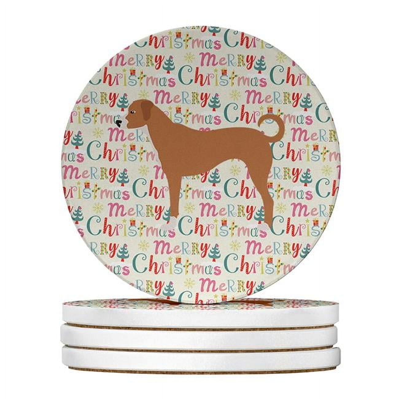 Australian Pinscher Merry Christmas Large Sandstone Coasters Pack of 4 ...