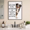 Australian Shepherd Bathroom Wall Art, Welcome To The Bathroom Print ...