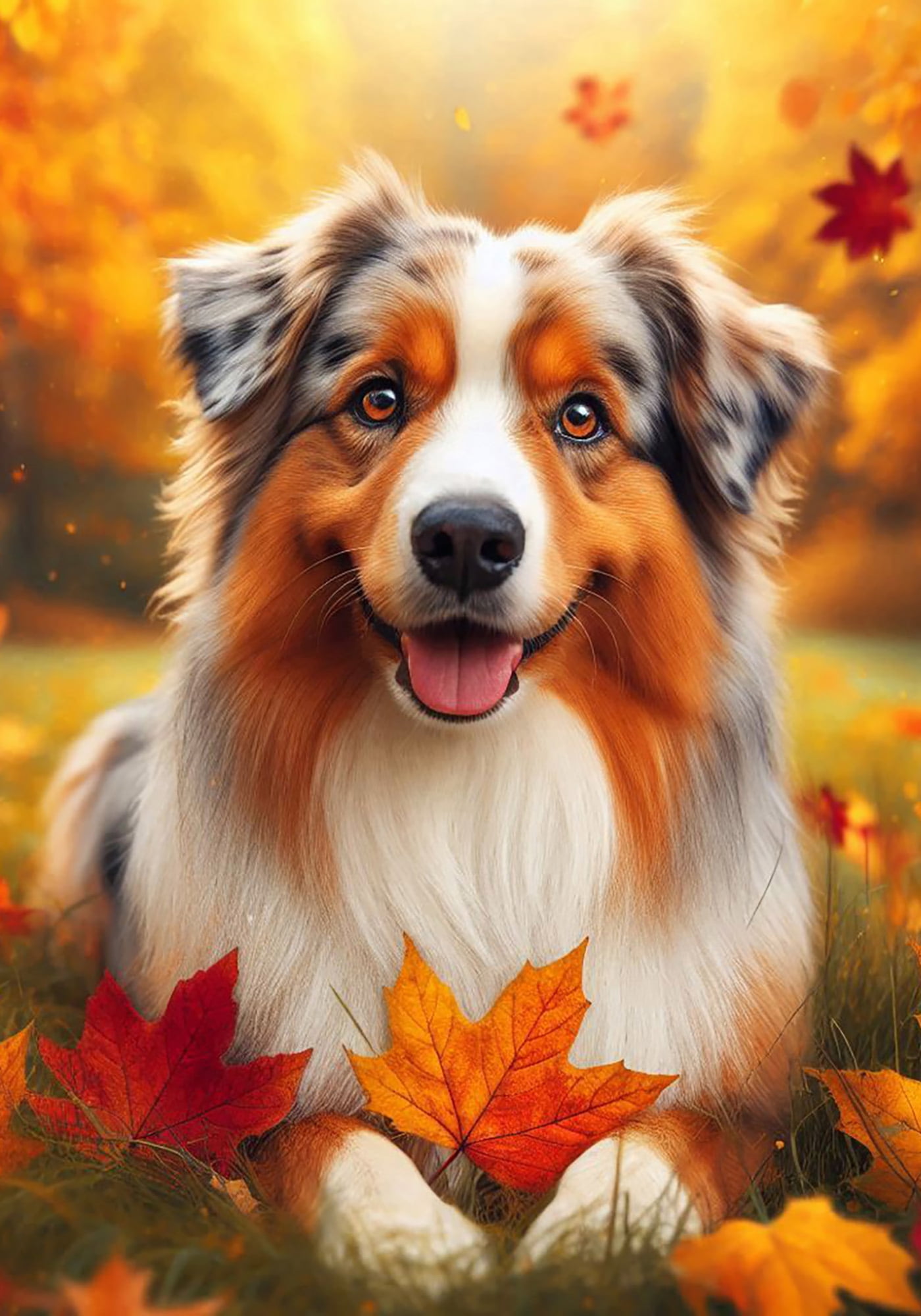 Australian Shepherd - Best of Breed DCR Falling Leaves Garden Flag 12 ...