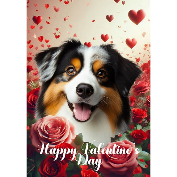Australian Shepherd Black Tri - Best of Breed Valentines Day Outdoor ...