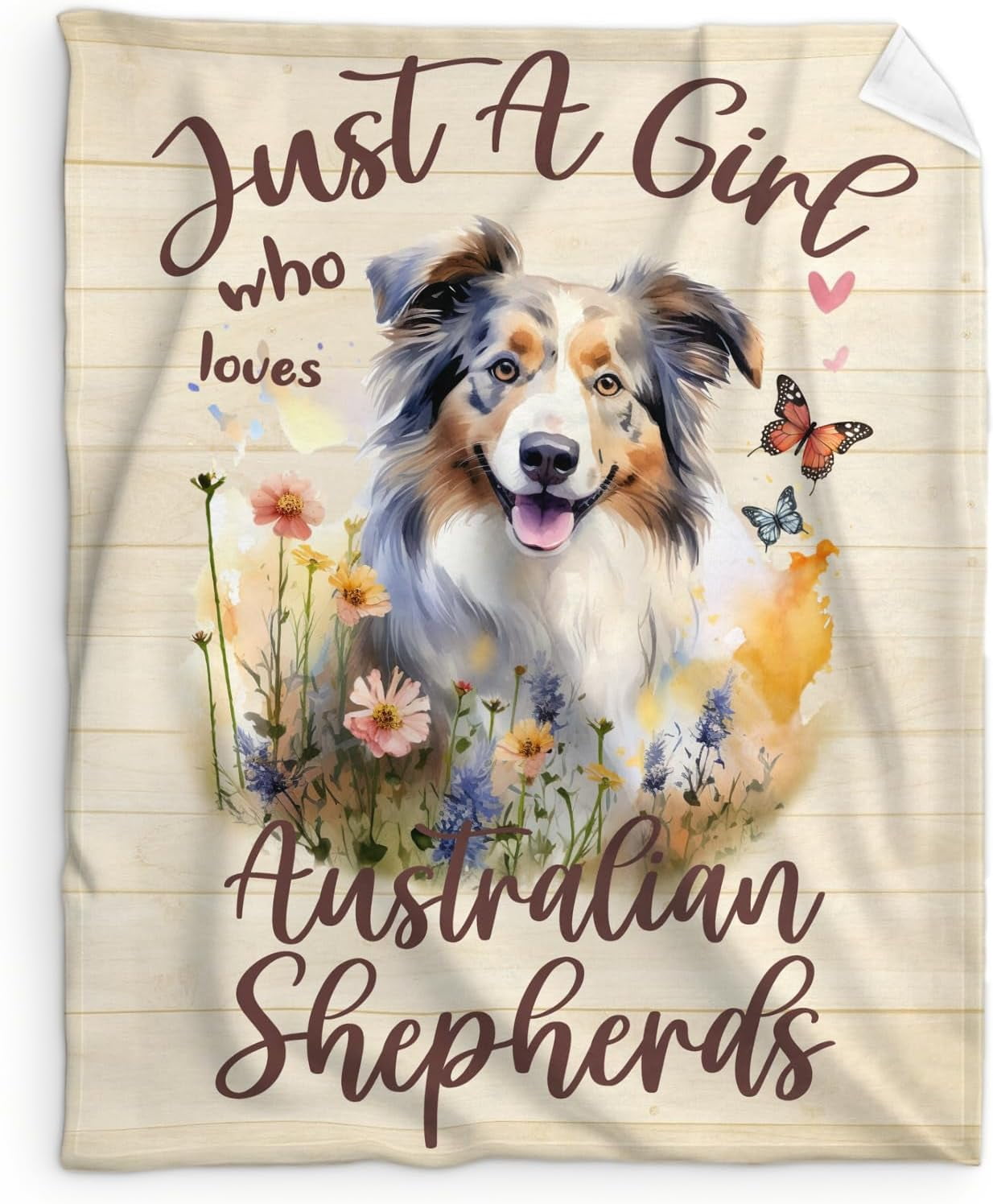 Australian Shepherd Blanket for Girls Women - Cute Dog Throw Blanket ...