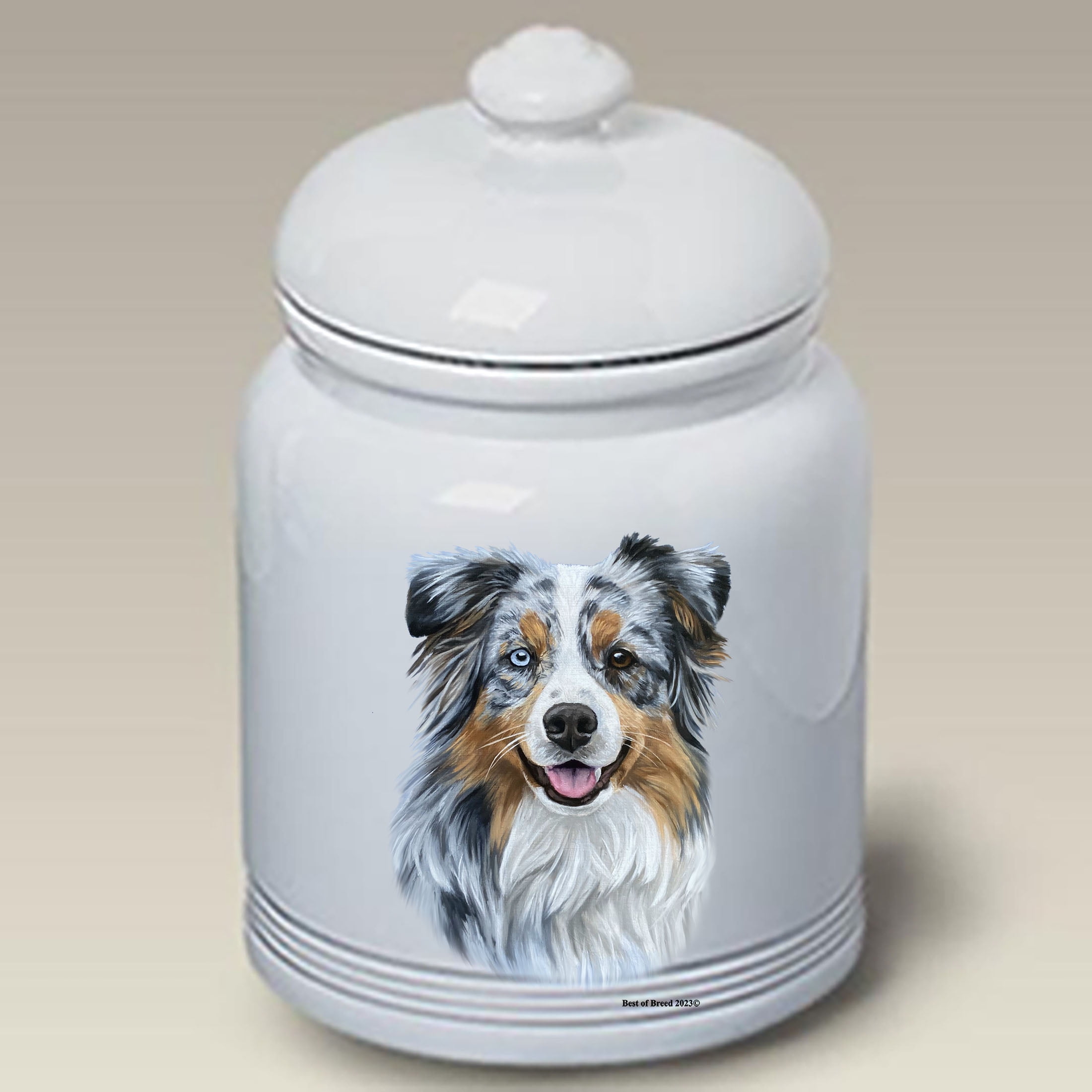 Australian Shepherd Blue Merle - Best of Breed Dog and Cat Treat Jars ...