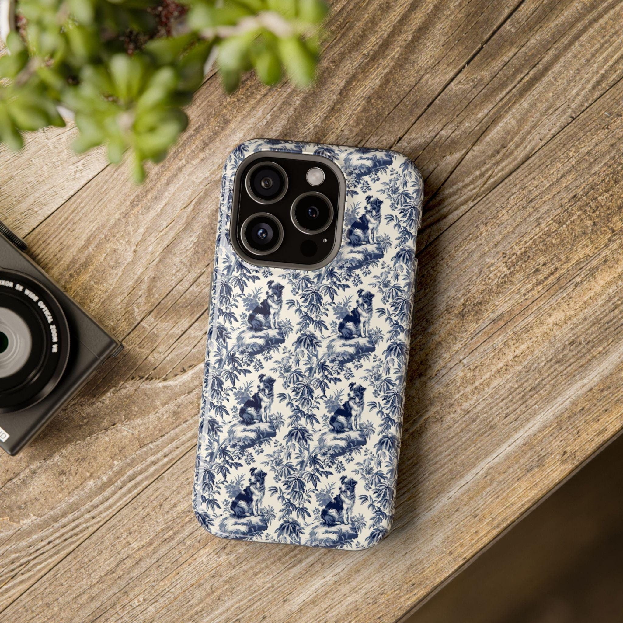 Australian Shepherd Blue Toile Dog Case for iPhone 17 11 12 13 14 15 16 ...