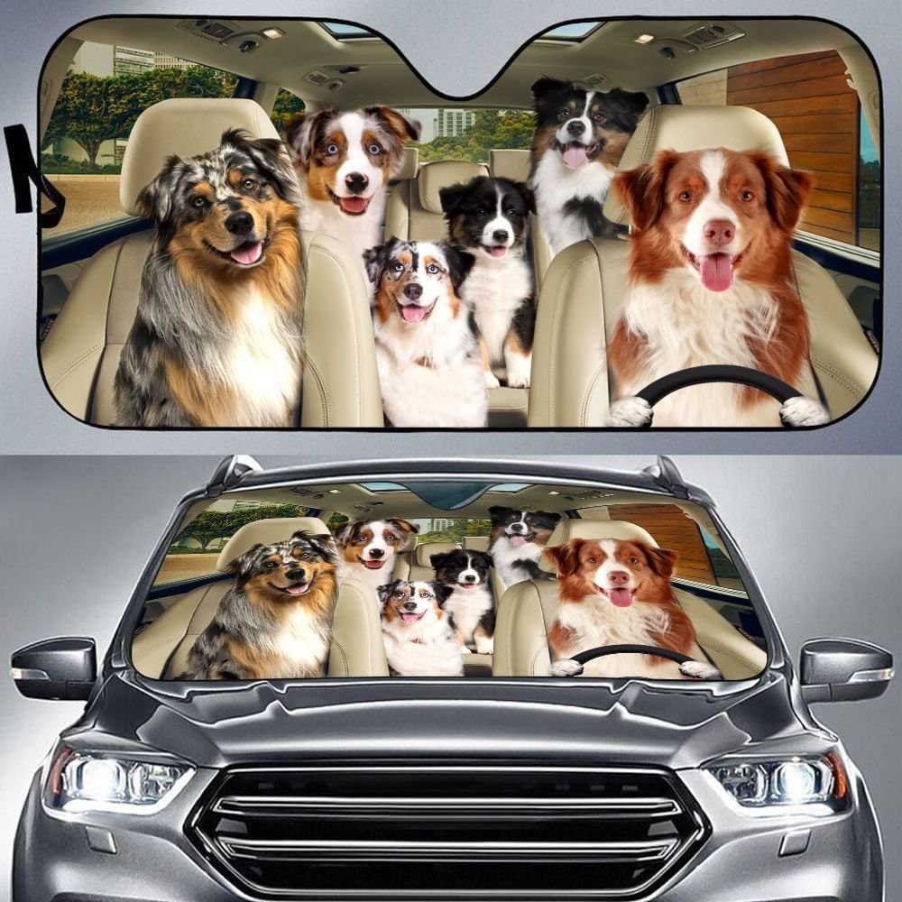 Australian Shepherd Car Sun Shade Australian Shepherd Team Friends ...
