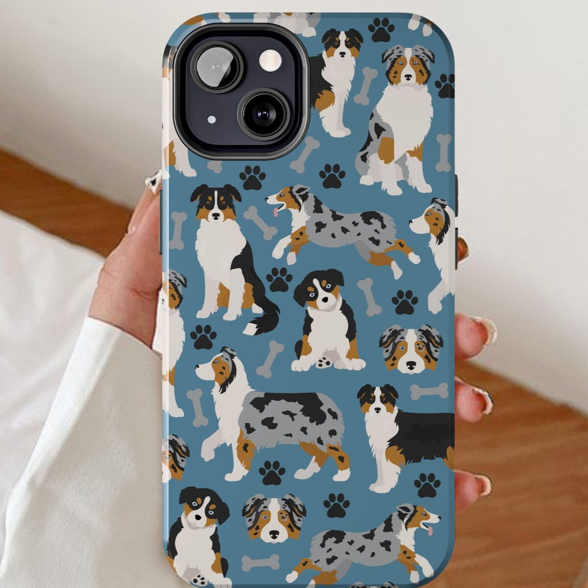 Australian Shepherd Cute Puppy Dog Lover Phone Case iPhone 17 to 11 Pro ...