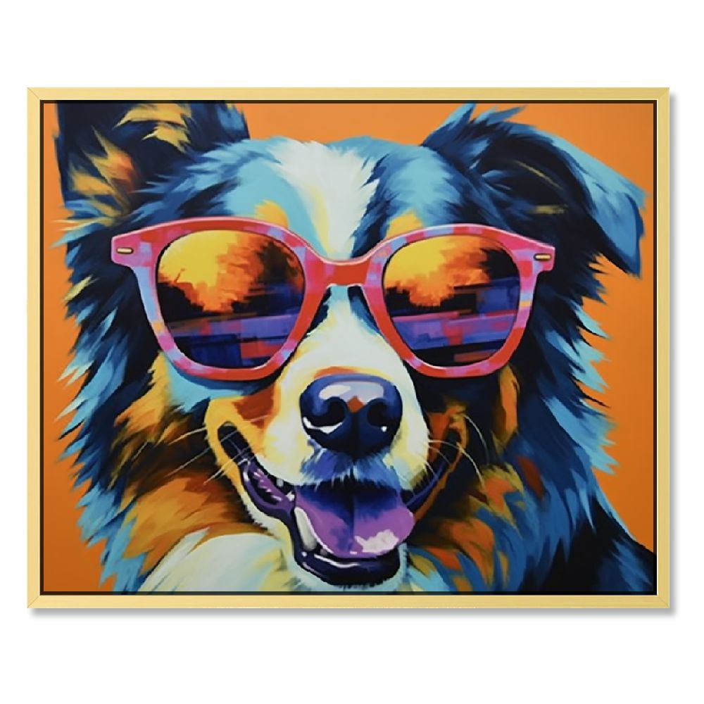Australian Shepherd Dog Art Print Poster, Wall art Painting Decor ...