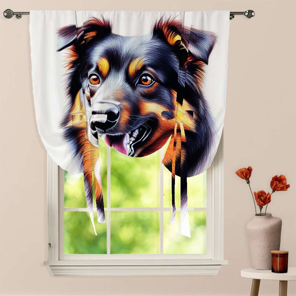 Australian Shepherd Dog Portrait, Vibrant Colorful Art, Pet Lover ...