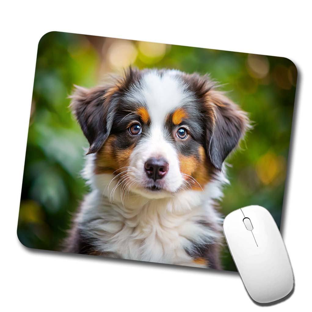 Australian Shepherd Dog Puppy Photo Mouse Pad Low Profile Gaming Mat ...