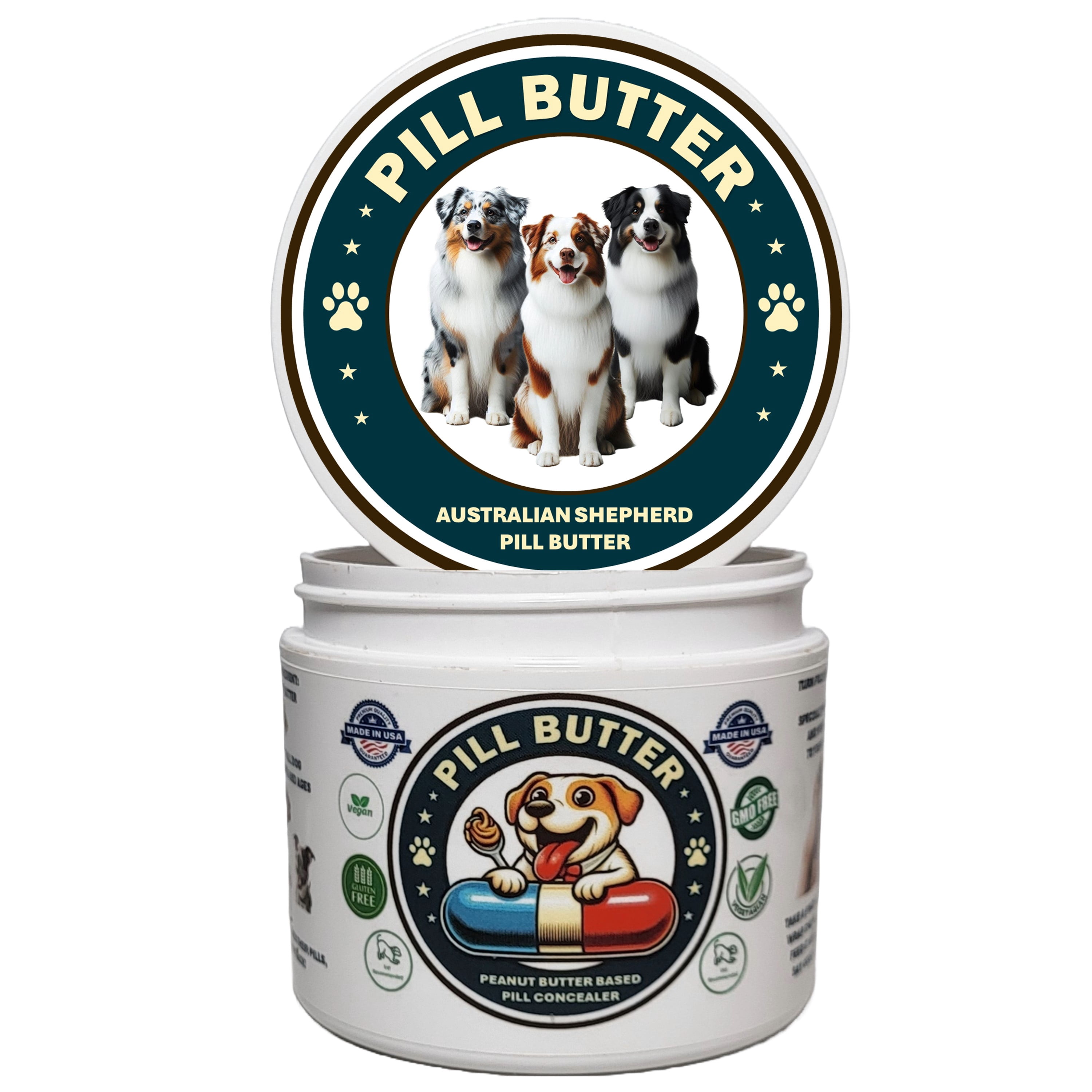 Pill Butter: Australian Shepherd Dog Treats to Wrap Pills - Moldable ...