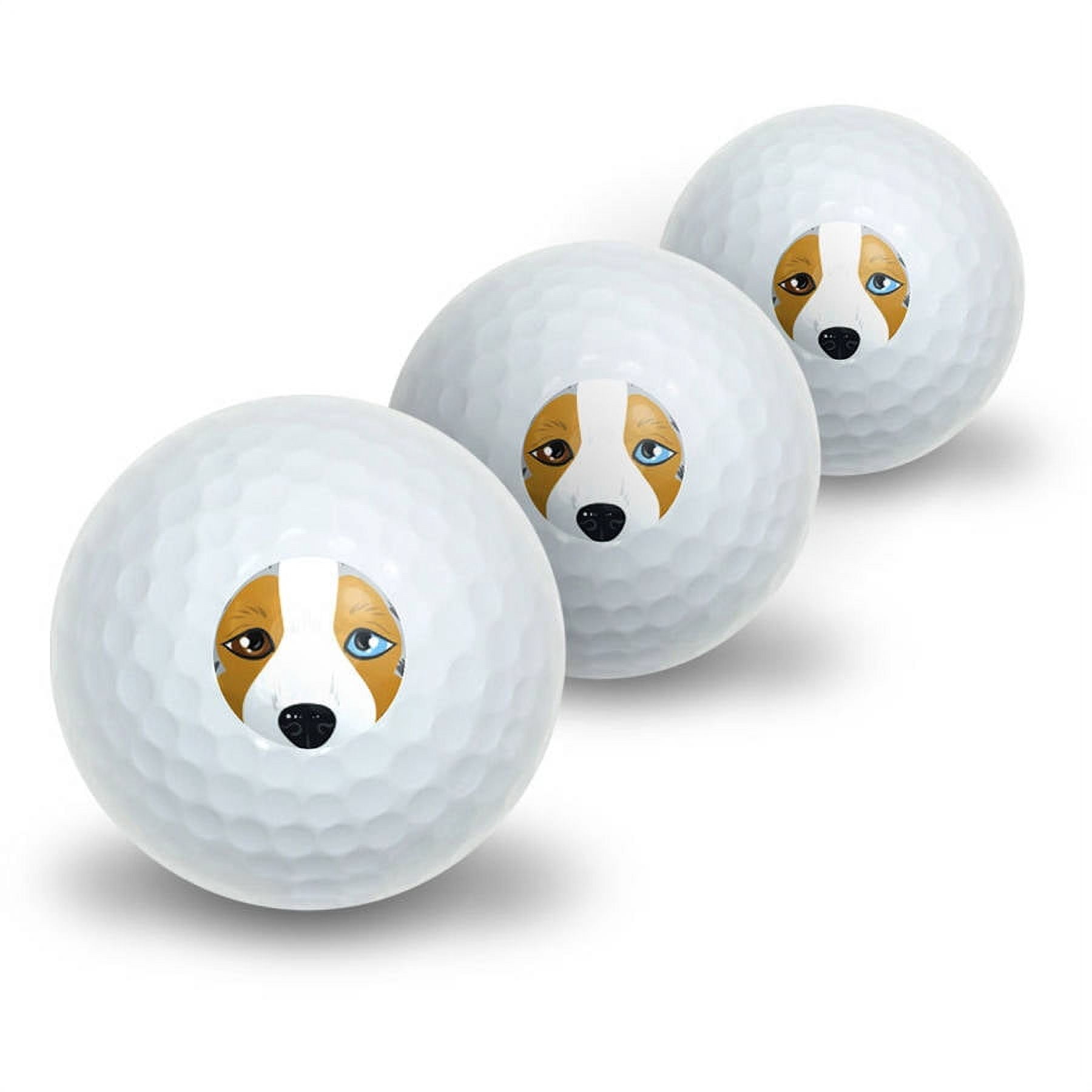 Australian Shepherd Face Aussie Dog Novelty Golf Balls, 3pk - Walmart.com