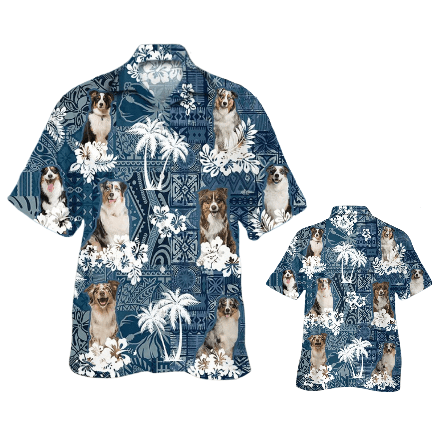 Australian Shepherd Hawaiian Shirt, Aloha Beach Shirt For Dog Lovers ...